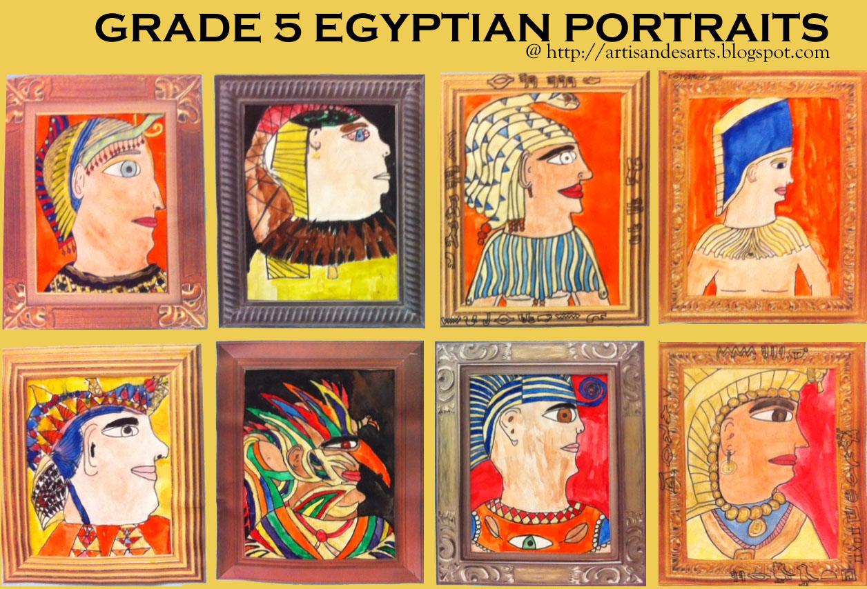 artisan des arts: Egyptian Portraits - Grade 5