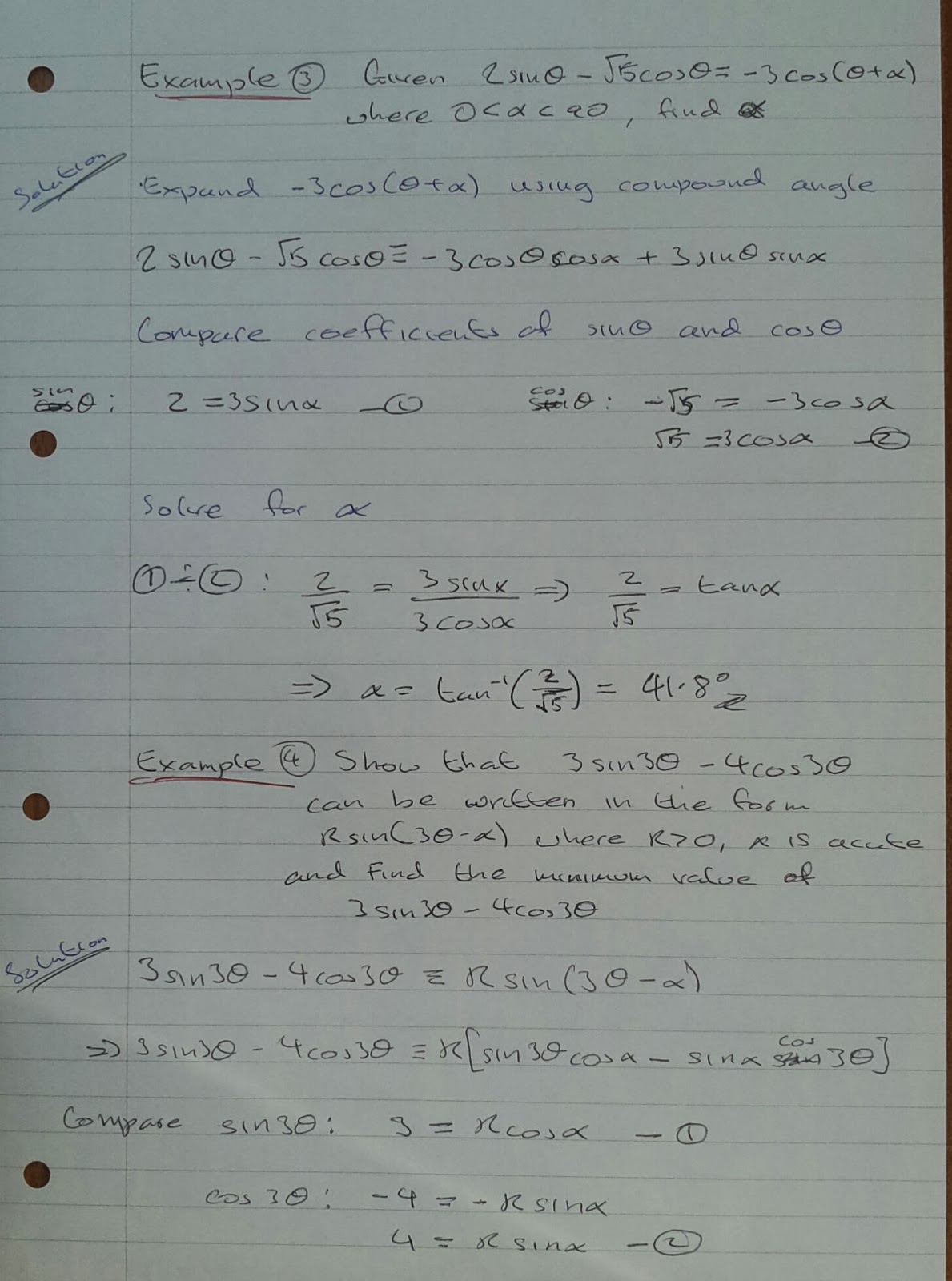 A Level Maths Notes: February 2014