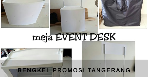 Jual Event Desk Booth Promosi: Event Desk Portable Bahan PVC Plastik