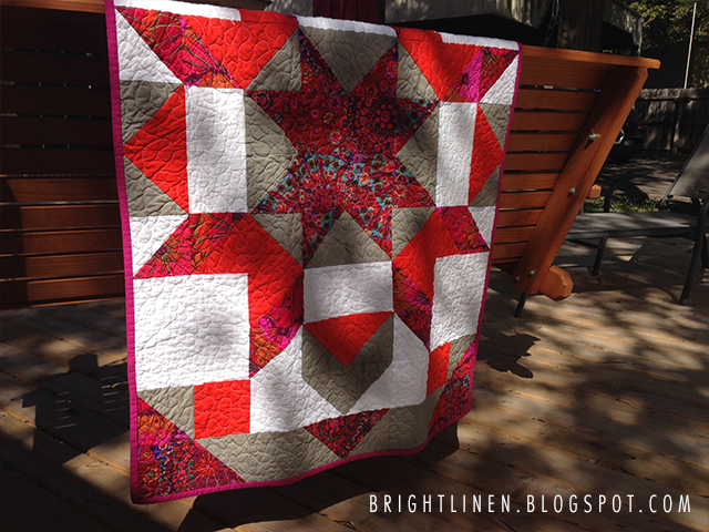 Bright Linen: Starburst Quilt Complete