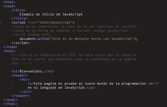 JavaScript: Incluir JavaScript en HTML.