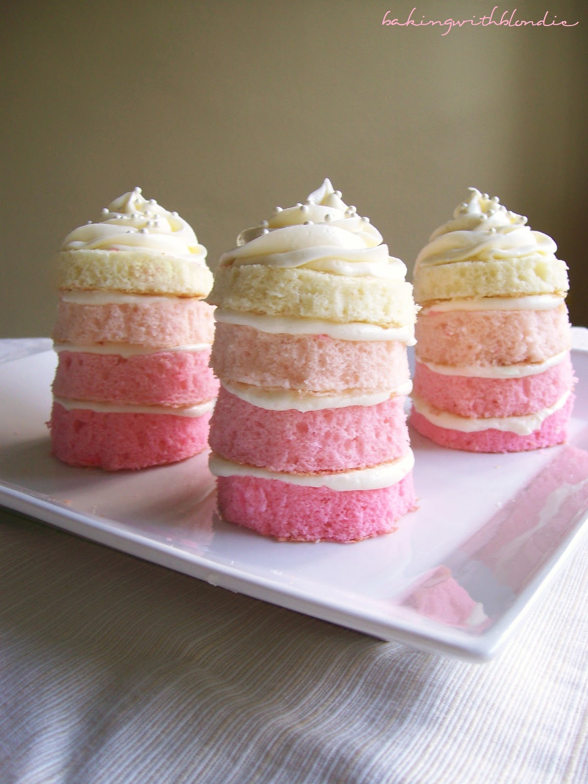 Pink Ombre Mini Cakes