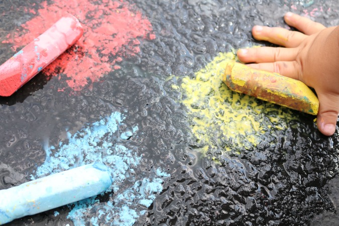 Wet Chalk Color Mixing | School Time Snippets