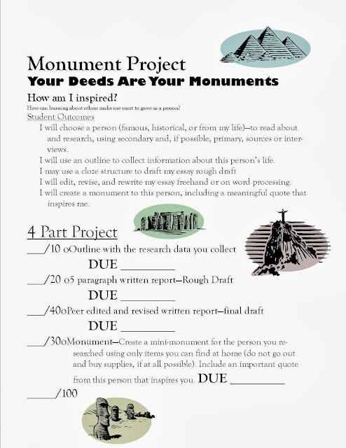 Language & Literature with Ms. Heartt: Our Deeds are our Monuments