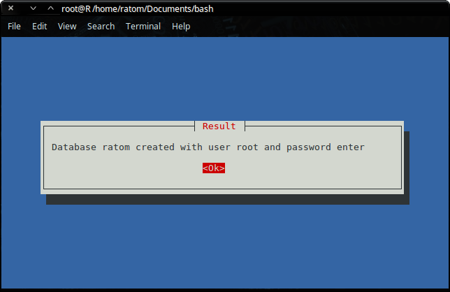 Create Database dengan Bash Whiptail ~ Rahmat Tomy