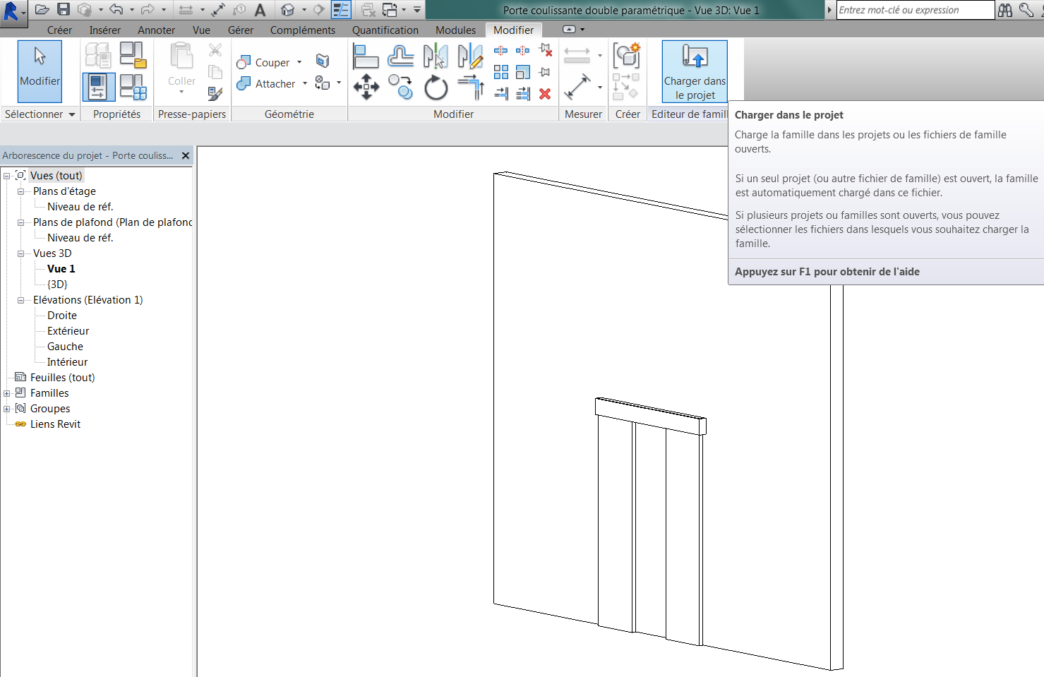 Revit-Mémo: Revit 2015_Famille_Porte coulissante 2 vantaux paramétrique
