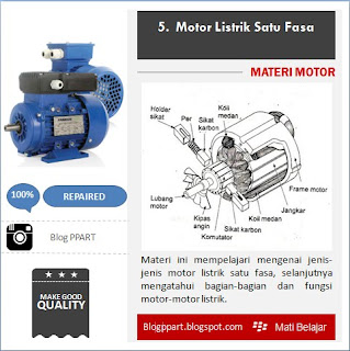 5. Motor Listrik Satu Fasa | Blog PPART
