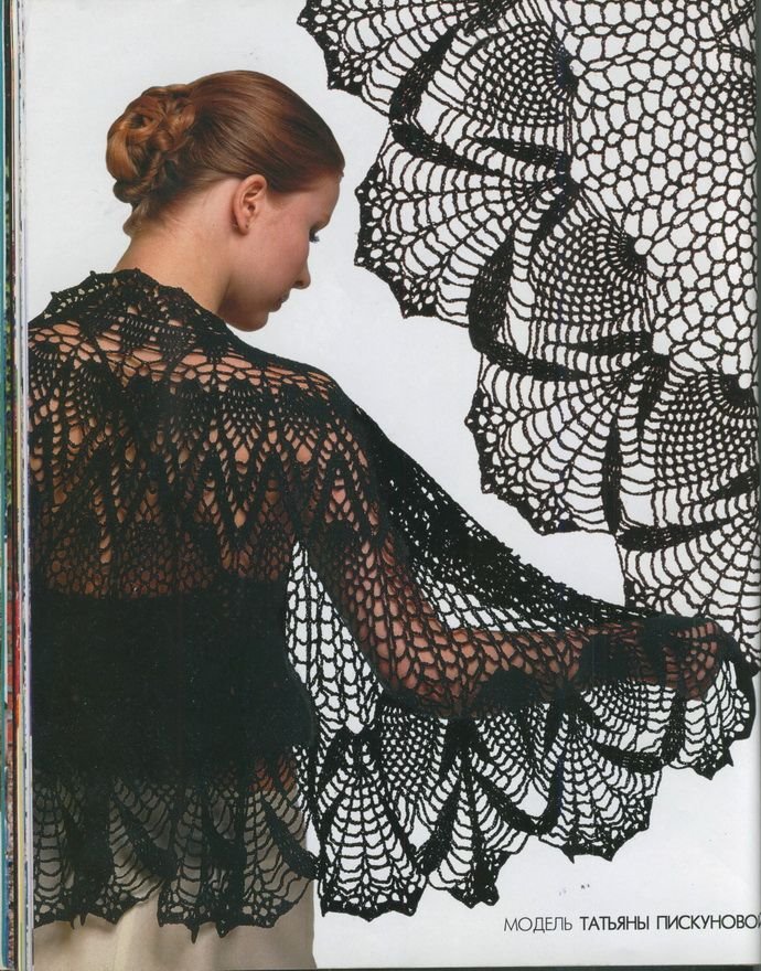 chal de encaje negro