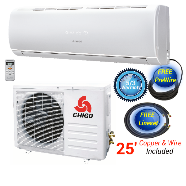 All New Mini Split Ductless HeatPump Systems: Chigo 110V in ...