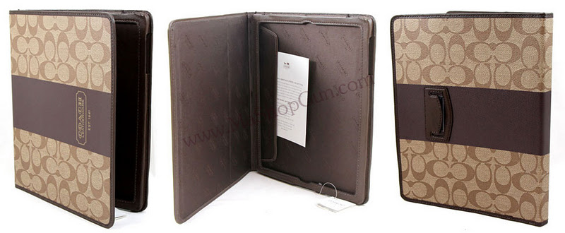 LADIES BAG ONLINE: #528 - COACH SIGNATURE HERITAGE STRIPE IPAD CASE 77261