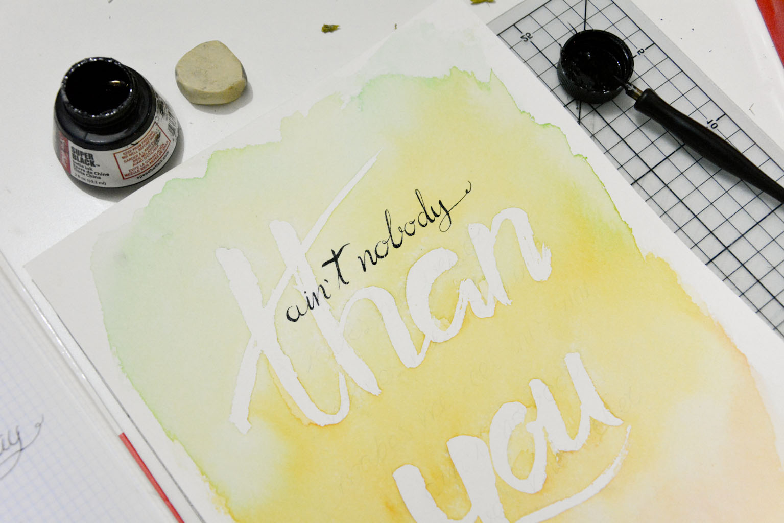 Cuadro decorado con lettering - Dibujos de Colores