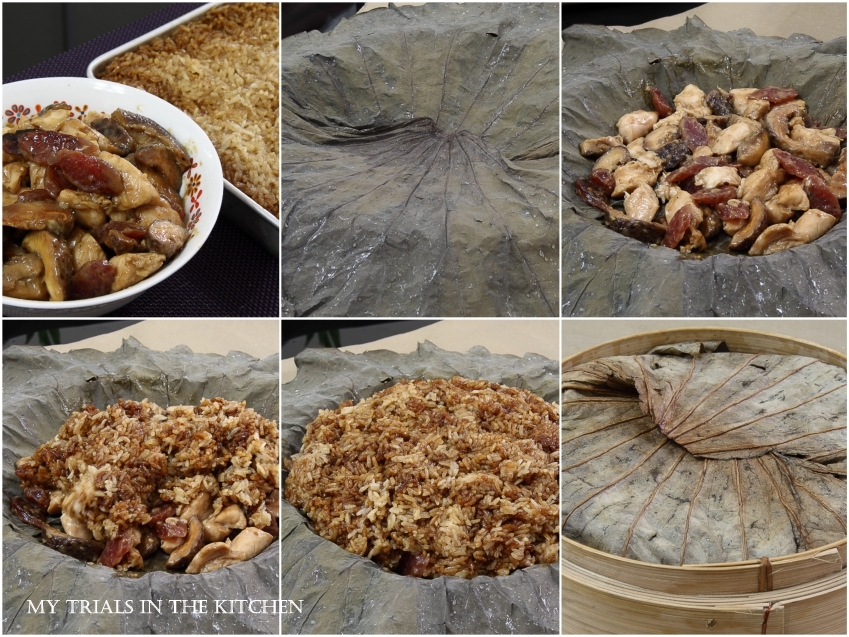 My Trials in the Kitchen: Steamed Glutinous Rice Wrapped in Lotus Leaf