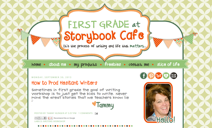 First Grade at Storybook Cafe | blog design | Designs By Kassie