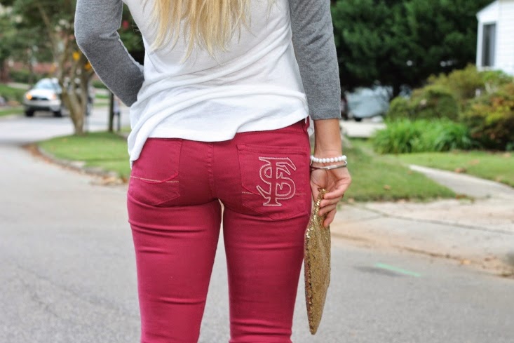 Bedazzles After Dark: Game Day Outfit: FSU Baseball Tee & Jeans