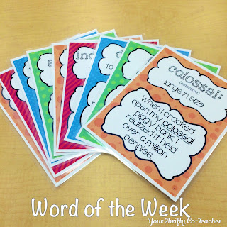 FREE Word of the Week Worksheet - Your Thrifty Co-Teacher