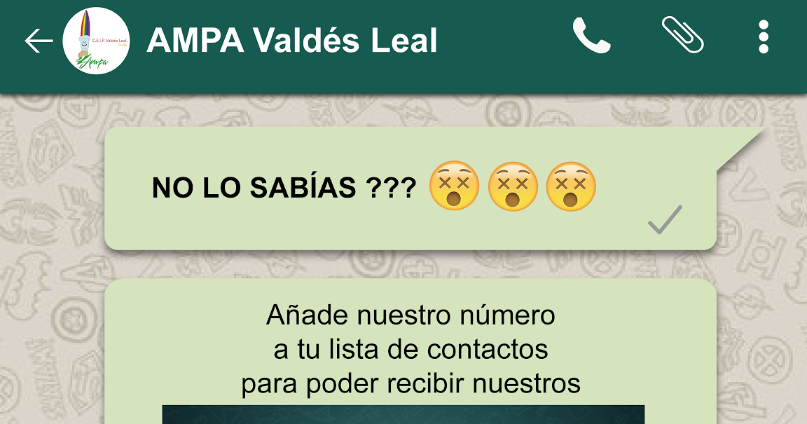 APUNTATE A LA LISTA DE DIFUSION DEL AMPA POR WHATSAPP - AMPA CEIP ...