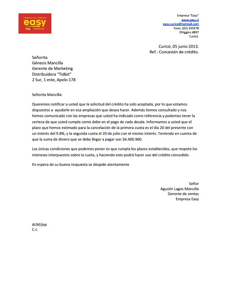 Redactar cartas comerciales es fácil