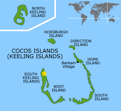 MAPS OF COCOS ISLANDS (KEELING ISLANDS) - AUSTRALIA ~ Klima Naturali™