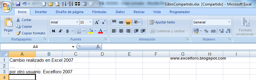 Compartir un Libro de Excel. | EXCEL FORO: Un blog de Excel