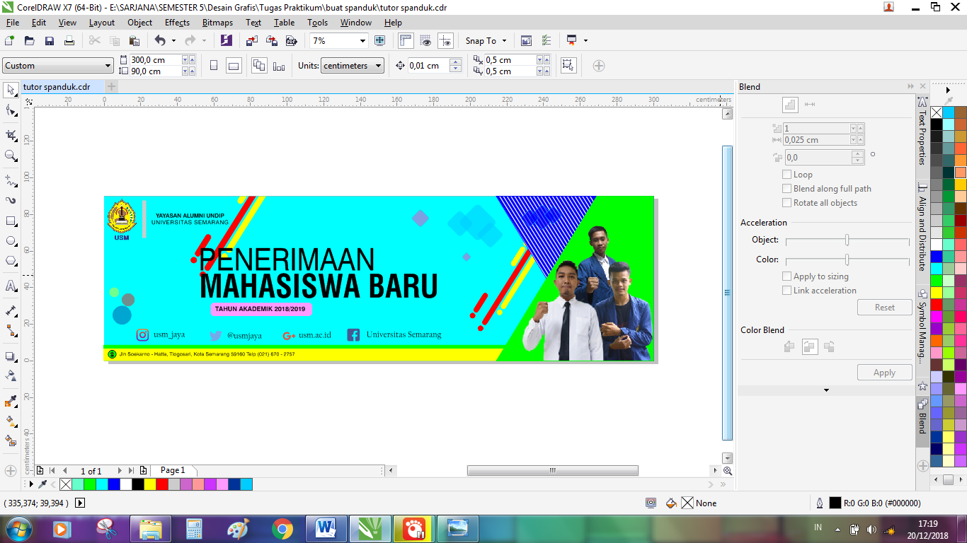 TUTORIAL MEMBUAT SPANDUK DENGAN MENGGUNAKAN CORELDRAW X7