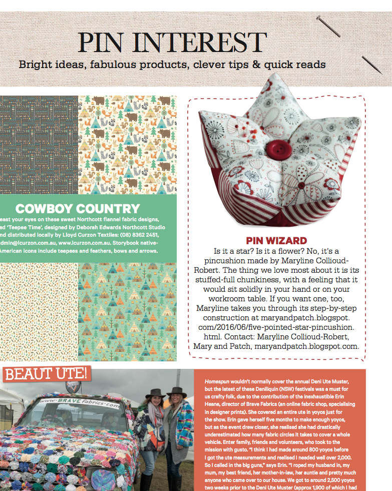 Five pointed star pincushion | Mary & Patch