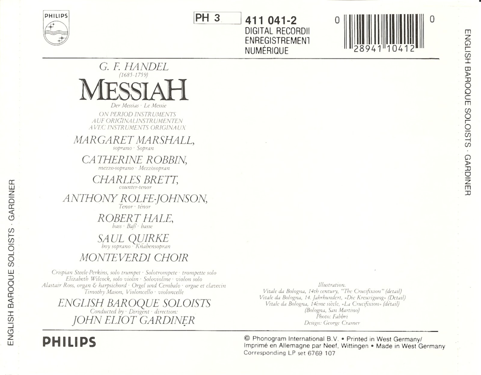 The First Pressing CD Collection: George Frideric Handel - Messiah