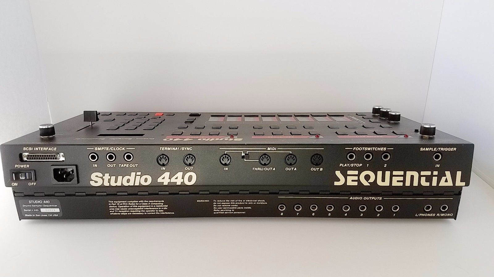 MATRIXSYNTH: Sequential Circuits Studio 440 Drum Sampler Sequencer SN 00029