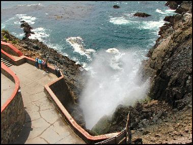 Mexico Norte sitios naturales: LA BUFADORA (Baja California Norte)