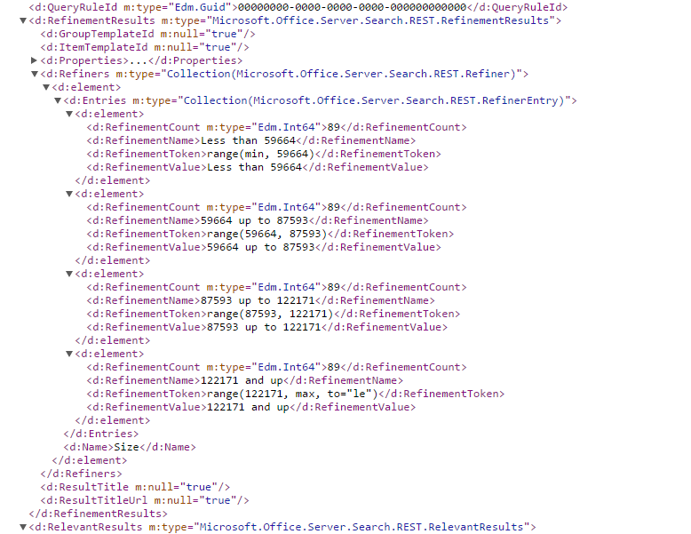 How to get Search Refiners using REST API
