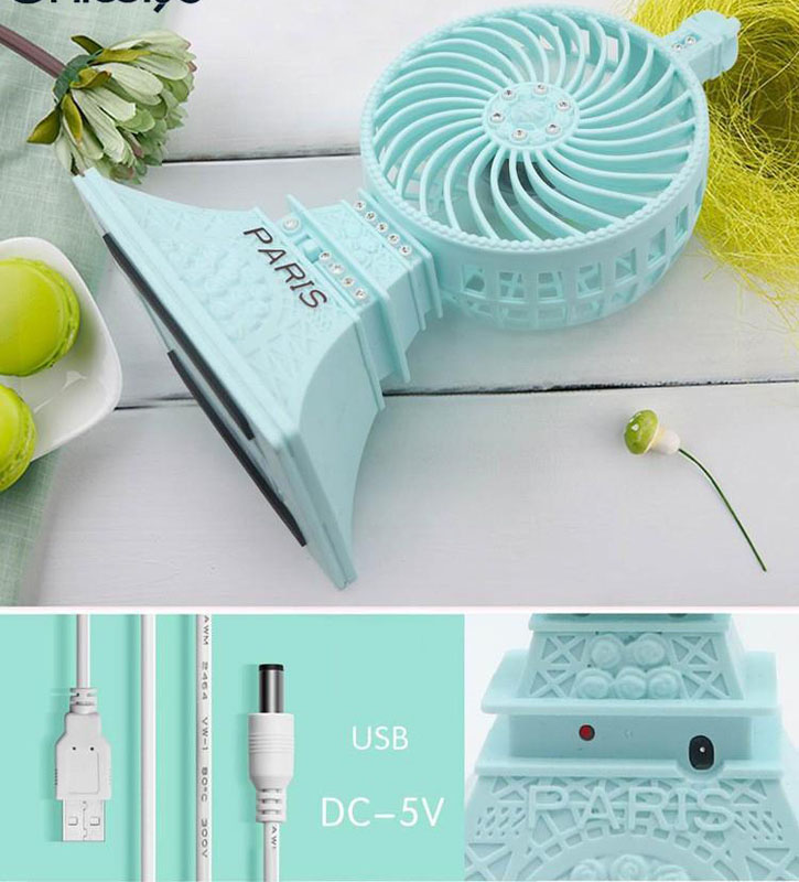 Heaven Shop bd: USB Paris Tower Fan |Small Rechargeable Cute Pocket ...