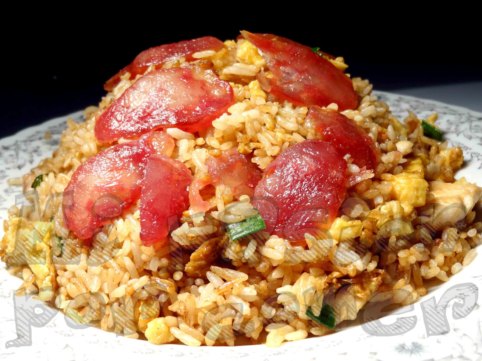 mi pasión por comer: Receta: Arroz chaufa de pollo y salchicha china
