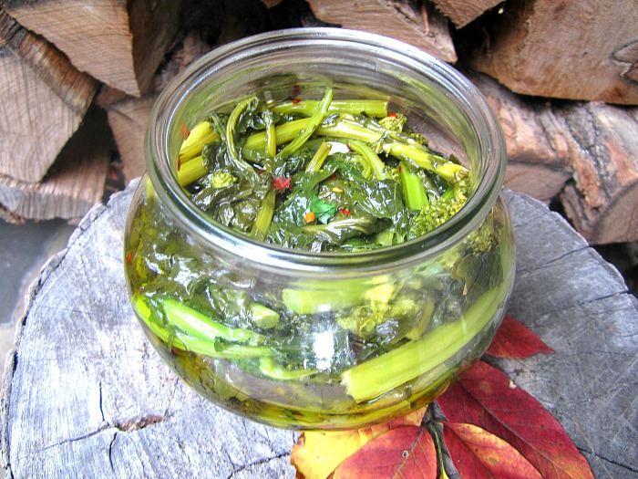 Pickled Rapini (Broccoli Rabe)