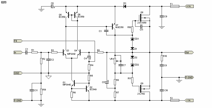 High Fidelity MOSFET Power Amplifier 150 W