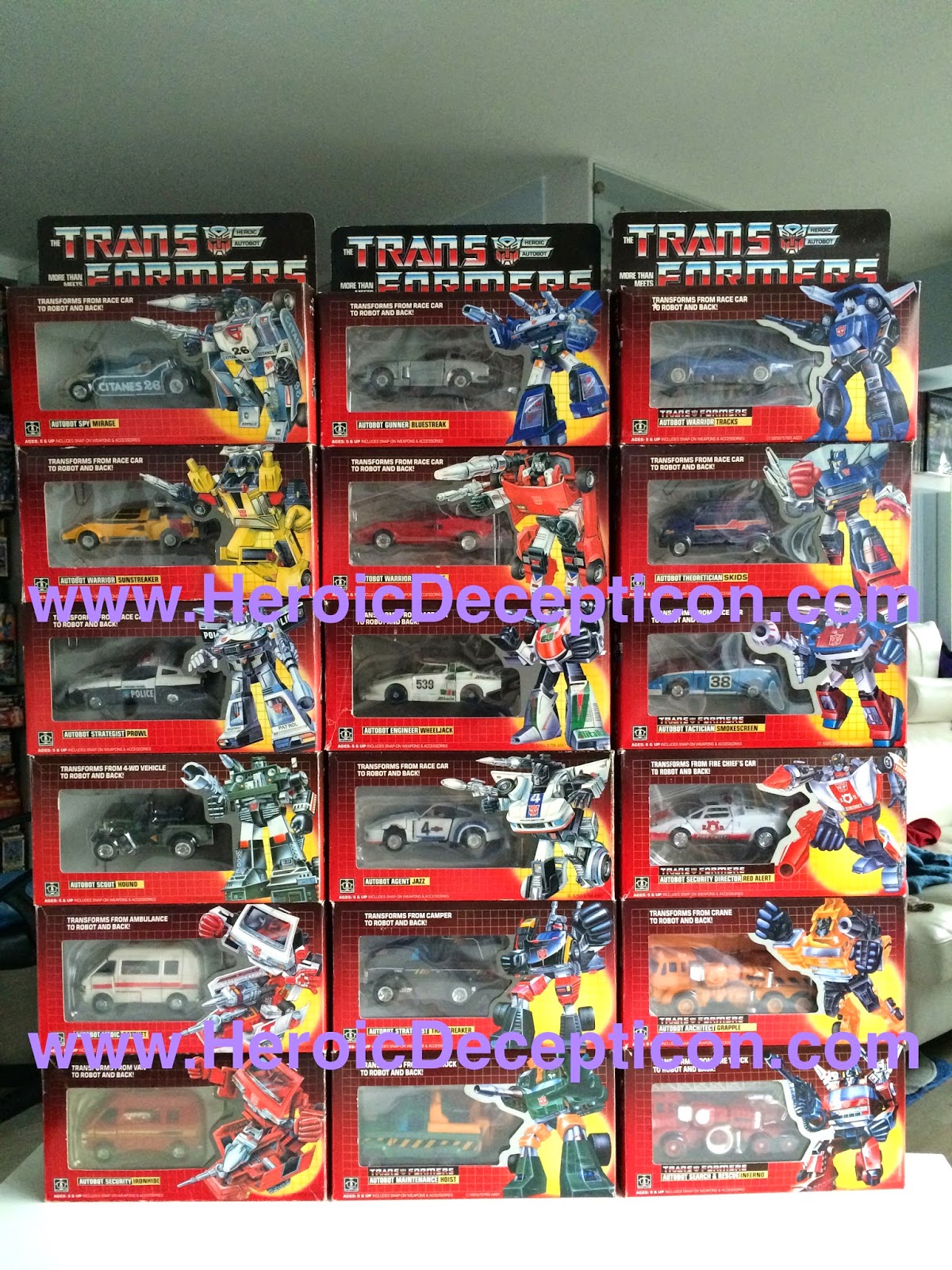 Heroic Decepticon: Hasbro - 1984 / 1985 G1 Autobot Cars MIB