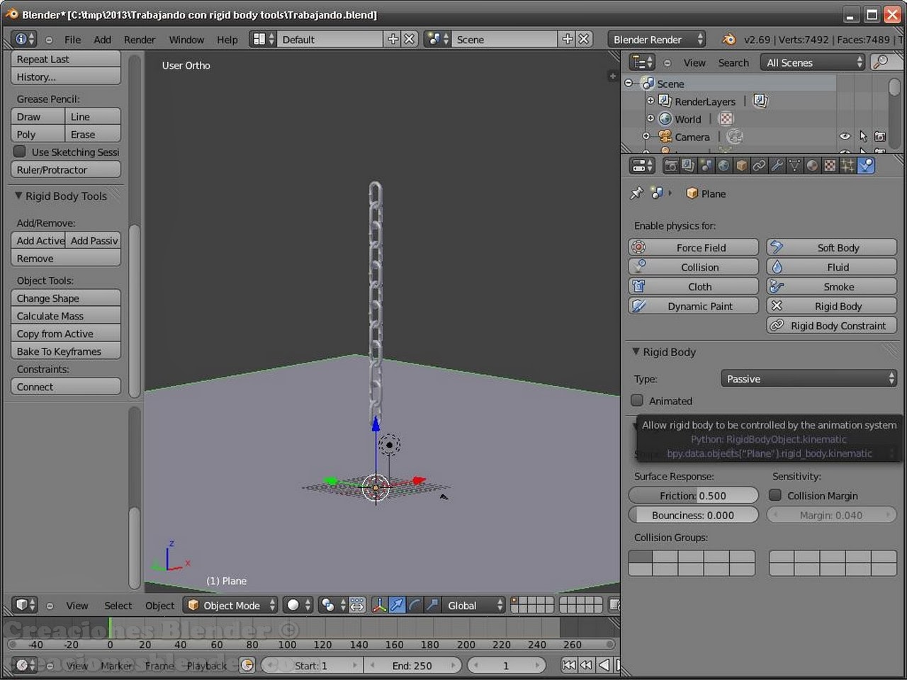 Creaciones Blender: Trabajos con Rigid Body Tools y demoliciones en ...