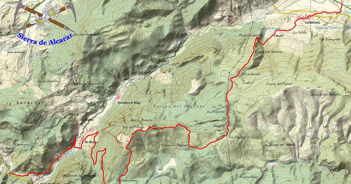 Club de Montaña Sierra de Alcaraz: Mapa y perfil de la ruta “Del Batán ...