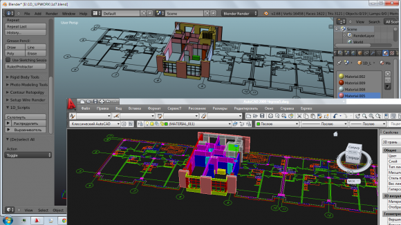 Плагин экспорта из AutoCad в Blender обновился - BlenderTech