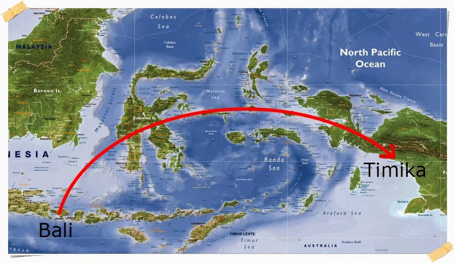 Perjalanan Dari Padang, Jakarta, Bali Terus Ke Timika