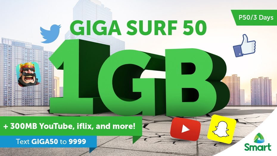 Smart Launches BIGGEST Data Offer Ever: The Smart Giga Surf 50 ...
