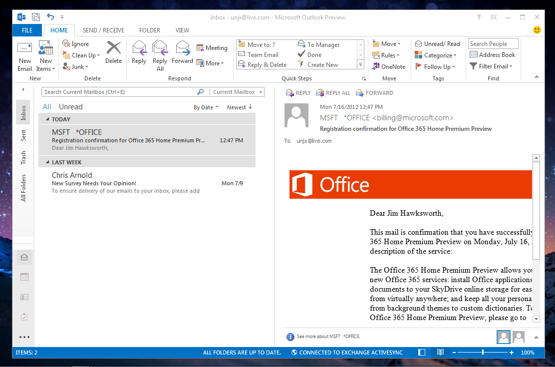 UNJX: Office 2013 Customer Preview Screenshots