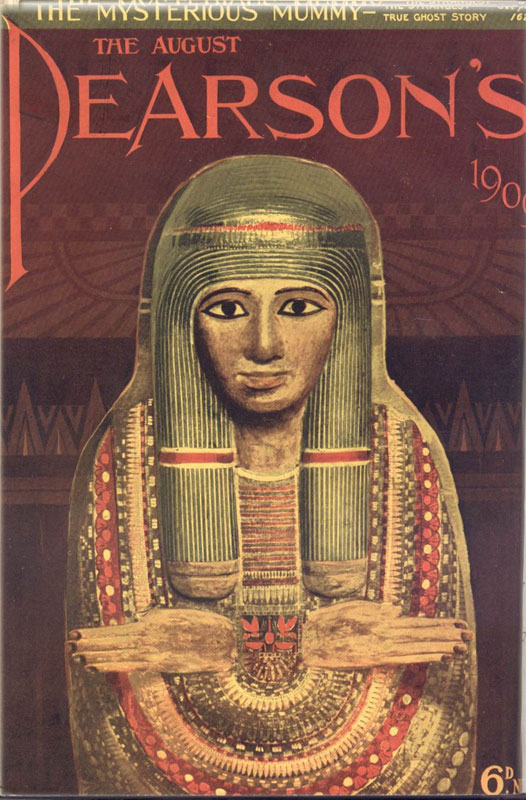 Cover of Pearson's Magazine in 1909 featuring the story of the mummy