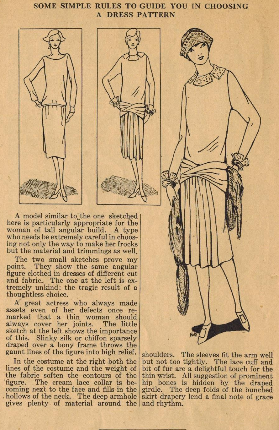 The Midvale Cottage Post: Home Sewing Tips from the 1920s - Choosing a ...
