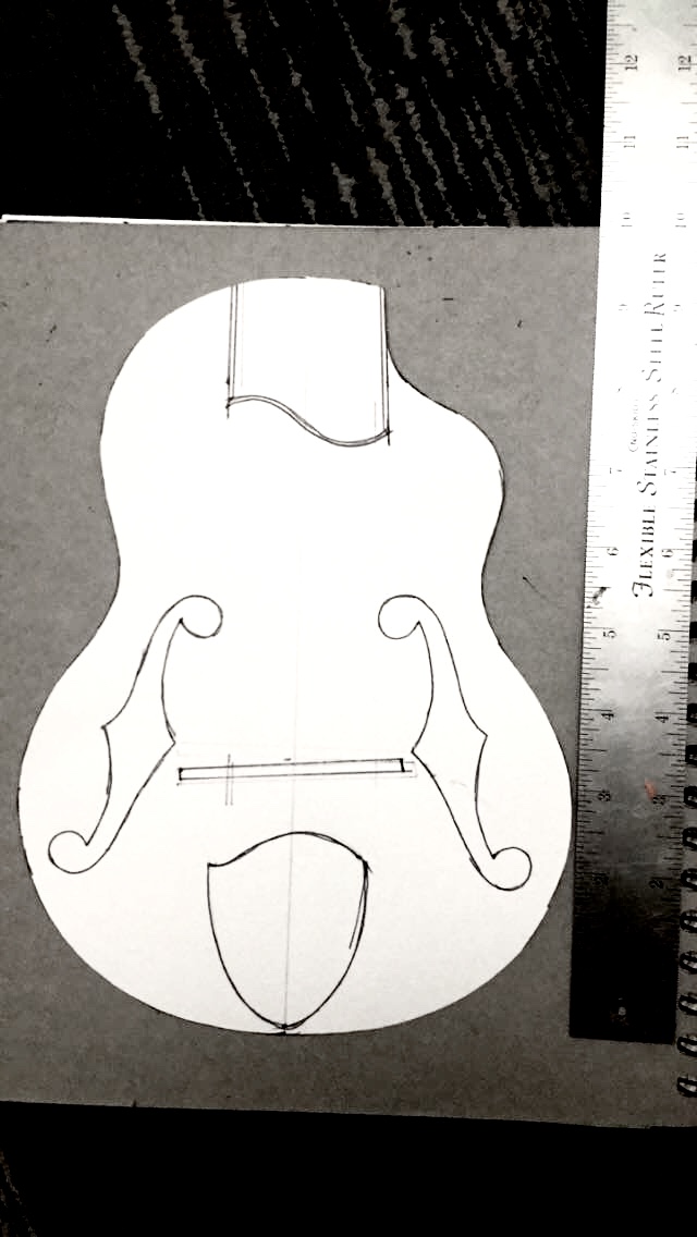 Tiwi Mini Ukuleles: Cutaway Soprano Archtop Blueprint