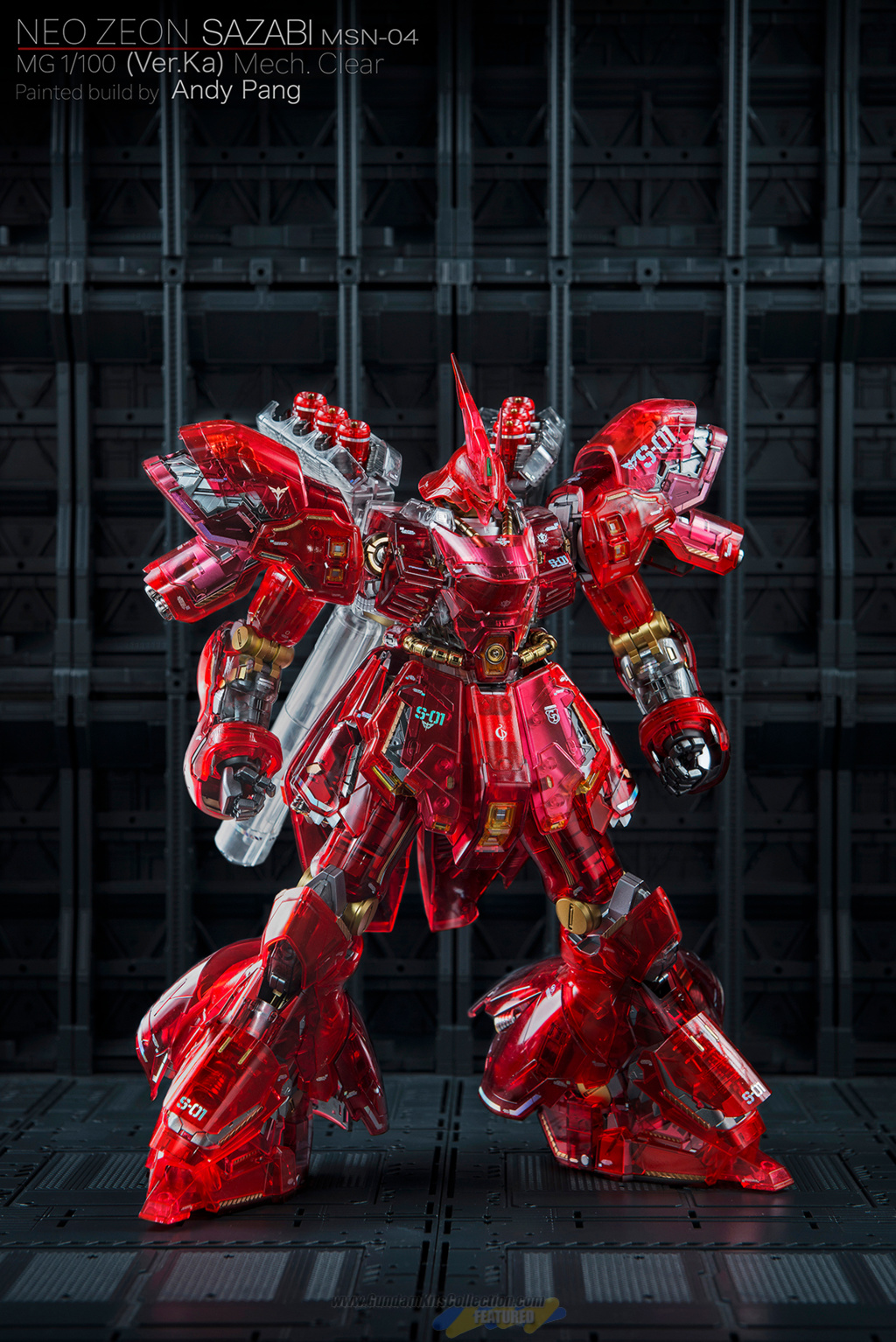 Painted Build: MG 1/100 Sazabi Ver.Ka Mechanical Clear.