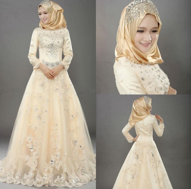 Model Gaun Pengantin Muslimah Simple Tapi Elegan