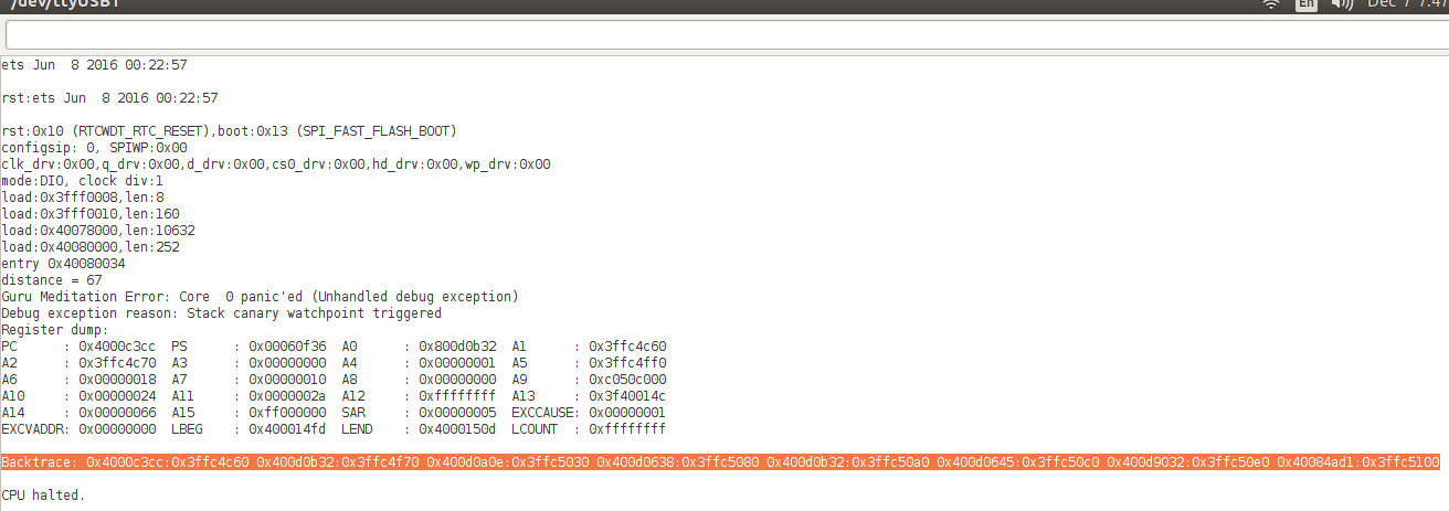 Demo 38 How To Decode Errorexception Cpu Halted Of Esp On Arduino