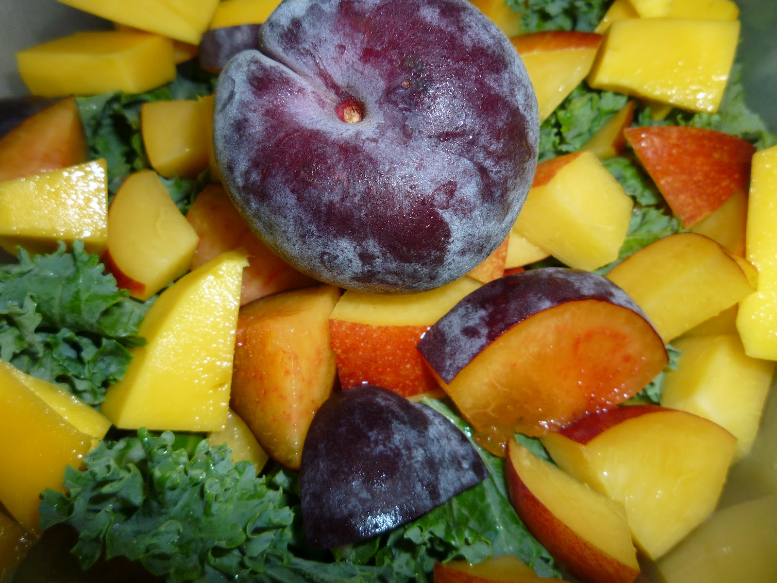 Kale Tales: Kale Fruit Salad with Black Apricot