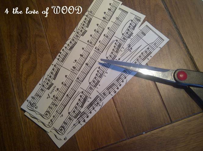 4 the love of wood: SHEET MUSIC TREES - tutorial