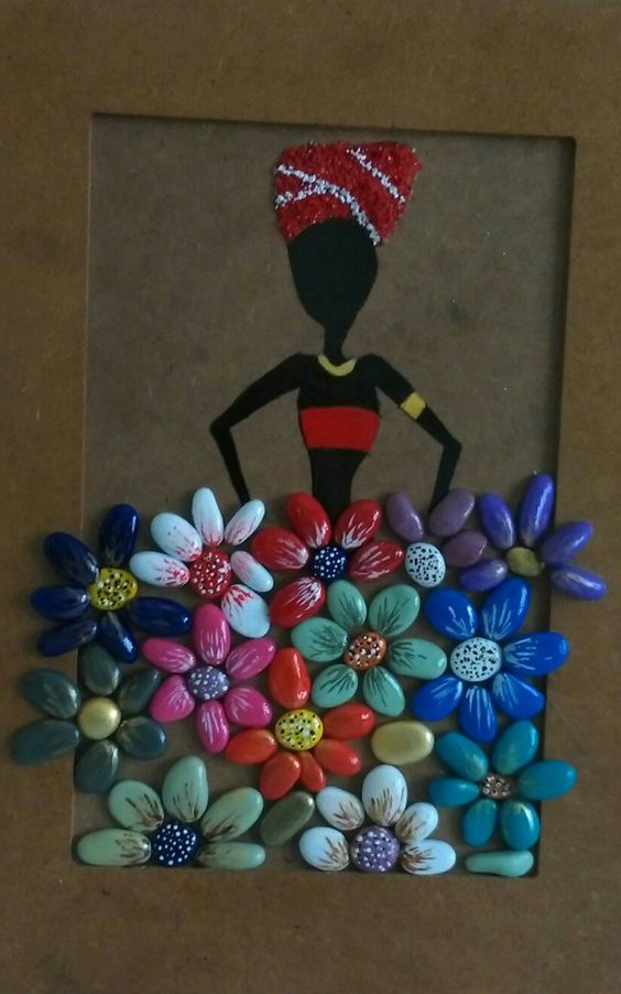 19 Mejores ideas para hacer adornos con piedras de río ~ Mimundomanual